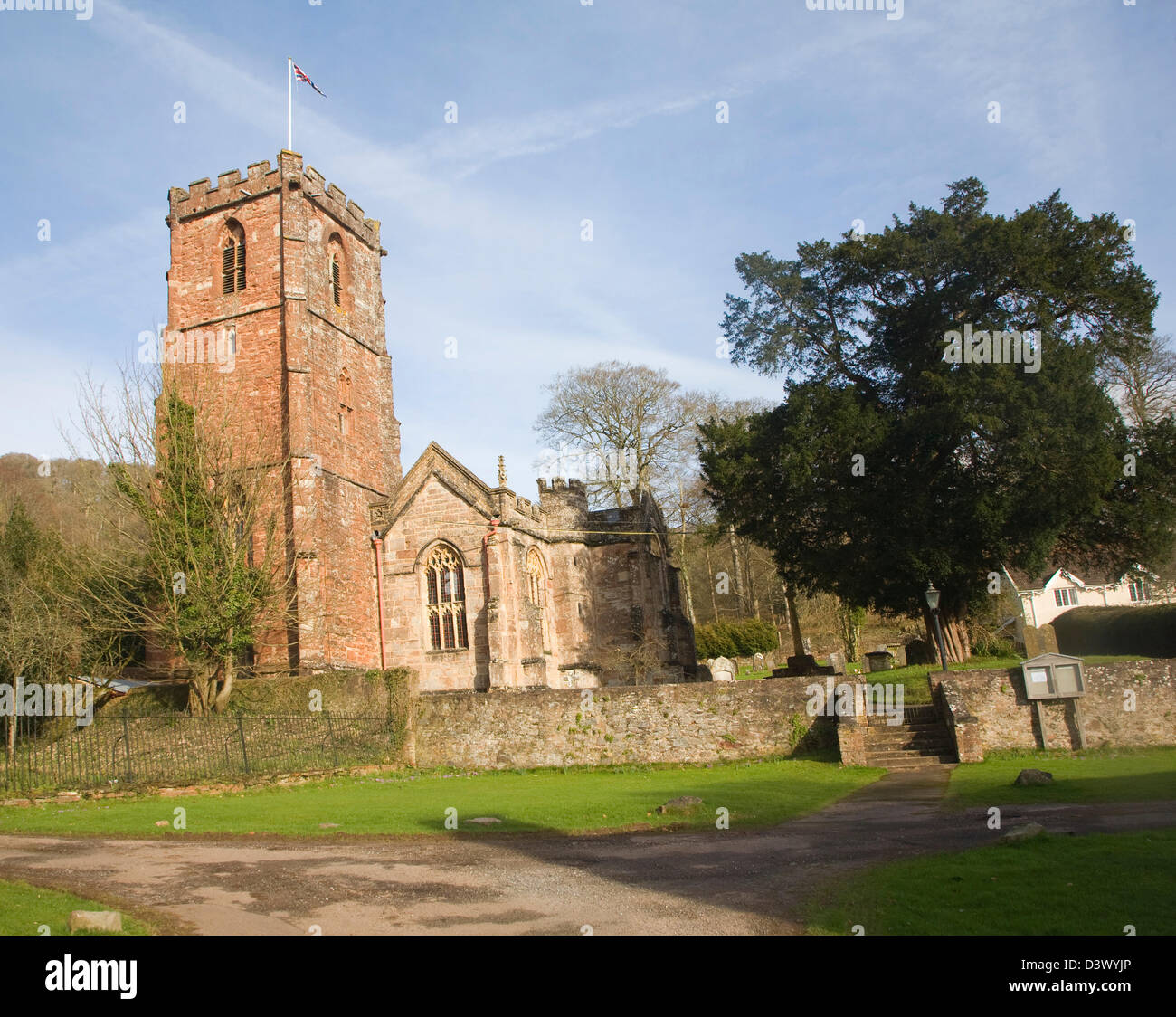 Church of the Holy Ghost with its 14th century tower, Crowcombe ...