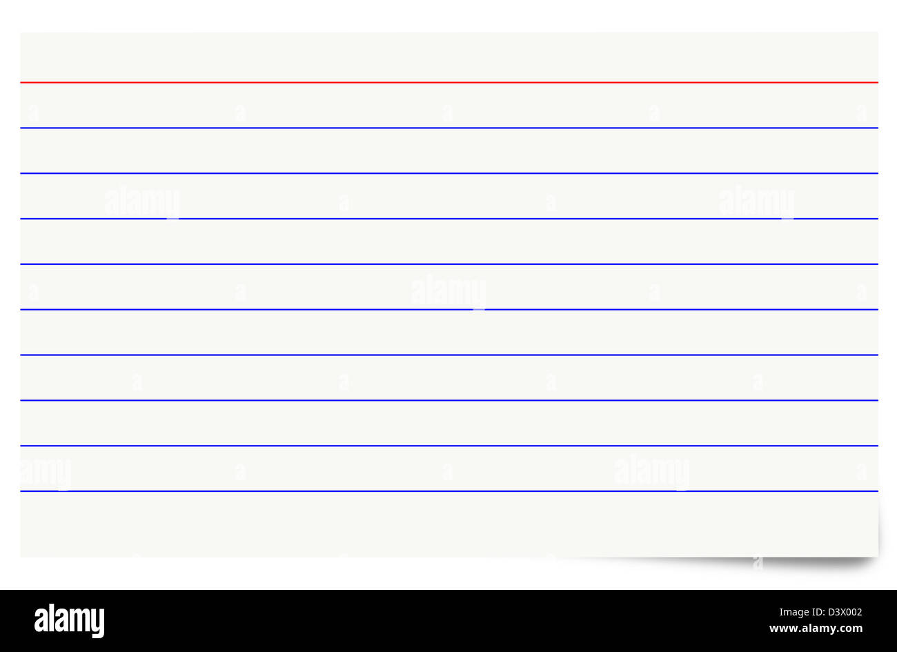 Illustration of a blank white isolated index card Stock Photo - Alamy