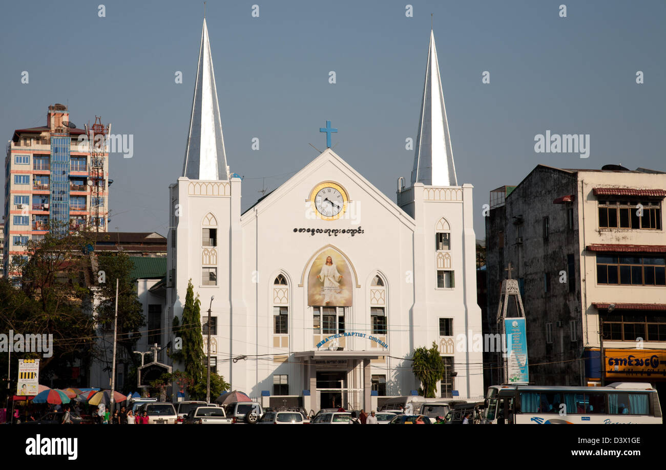 Emmanuel Baptist Church Yangon Stock Photo - Alamy