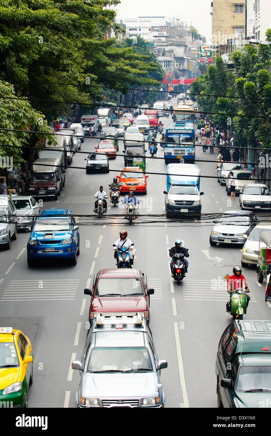Busy street scene, Bangkok, THailand Stock Photo - Alamy