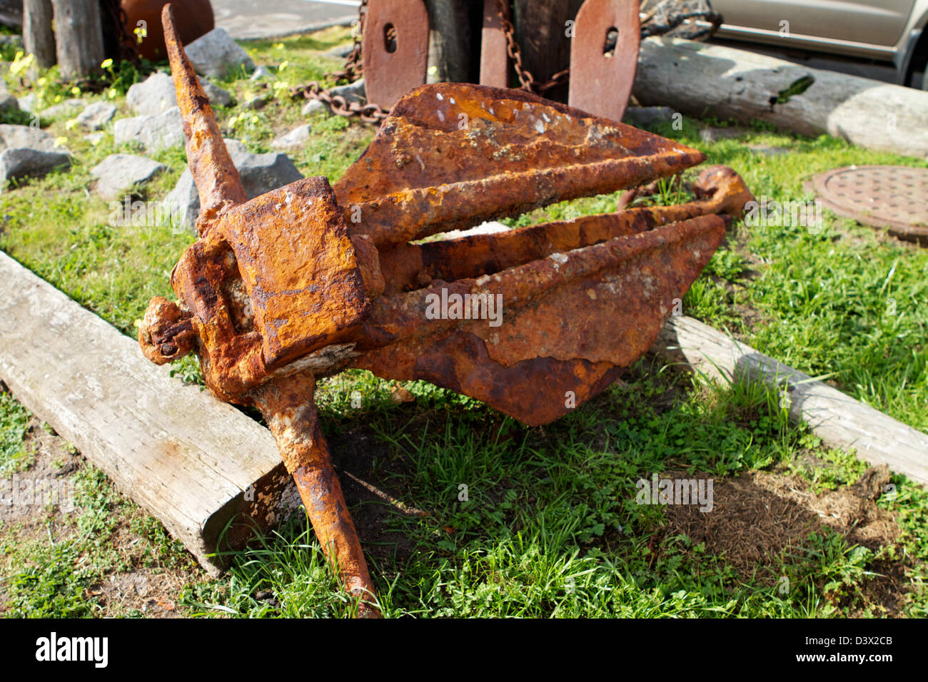 Rusting ships anchor Stock Photo - Alamy