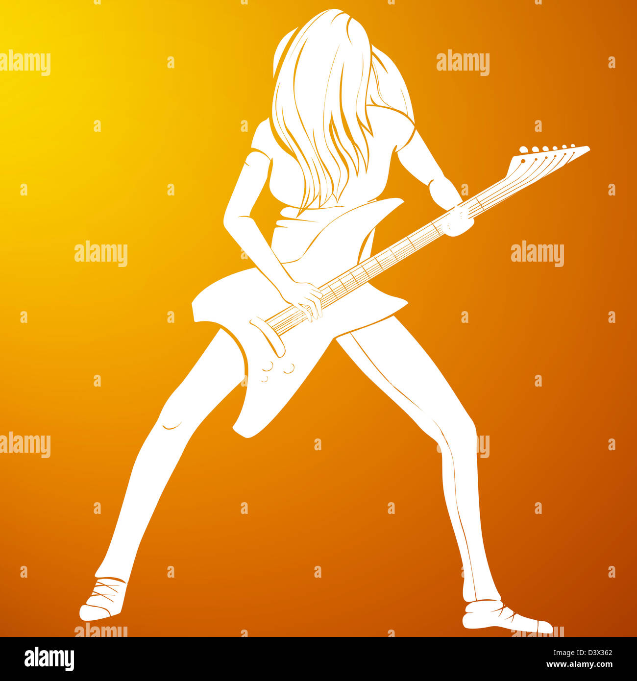 Rock musician playing guitar Stock Photo - Alamy