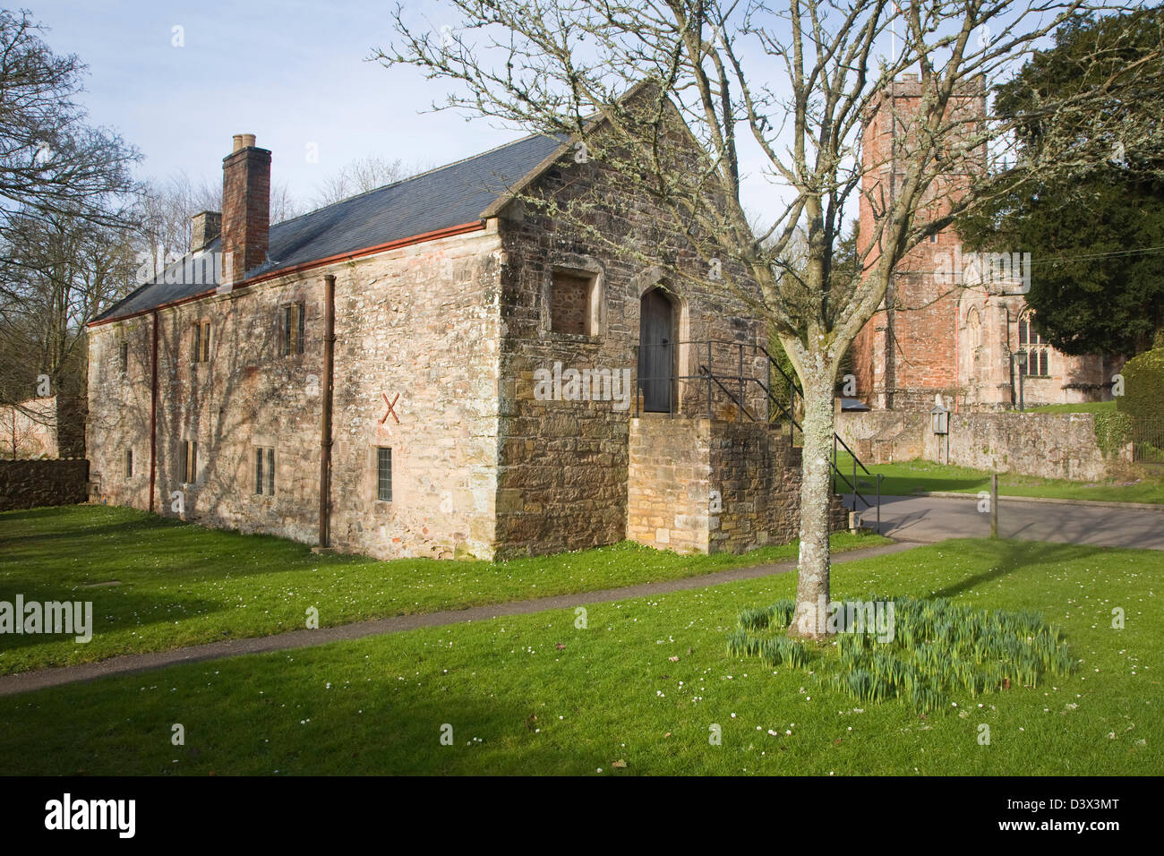 Sixteenth century church house building, Crowcombe, Somerset, England ...