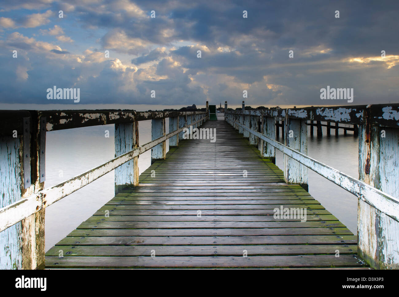 The old jetty for the ferry Kamperland - Veere. Noord Beveland. Zeeland ...