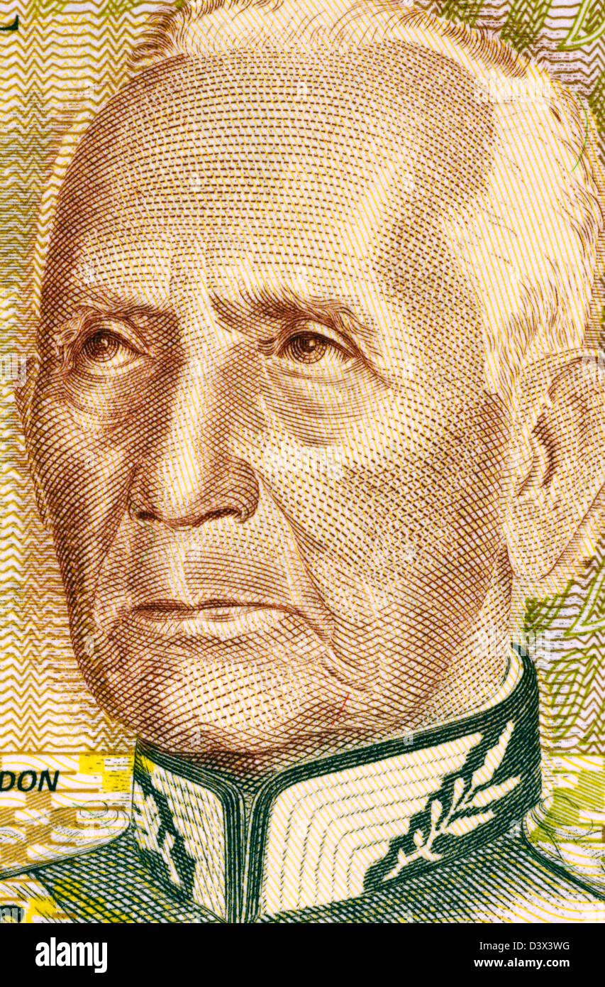 Candido Rondon (1865-1958) on 1000 Cruzeiros 1990 Banknote from Brazil ...