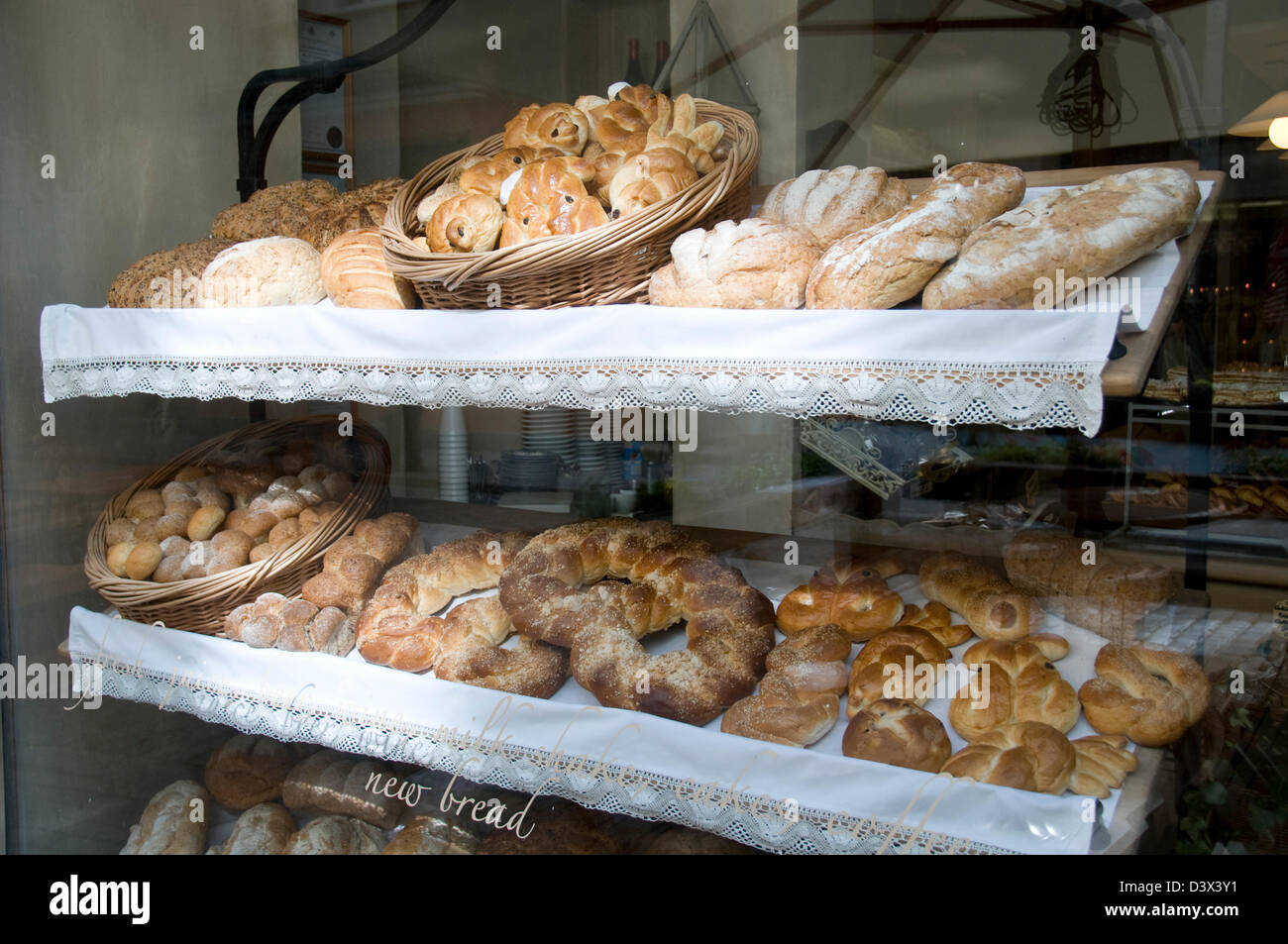 A Latvian bakery with fresh baked Latvian loaves of bread on sale in ...