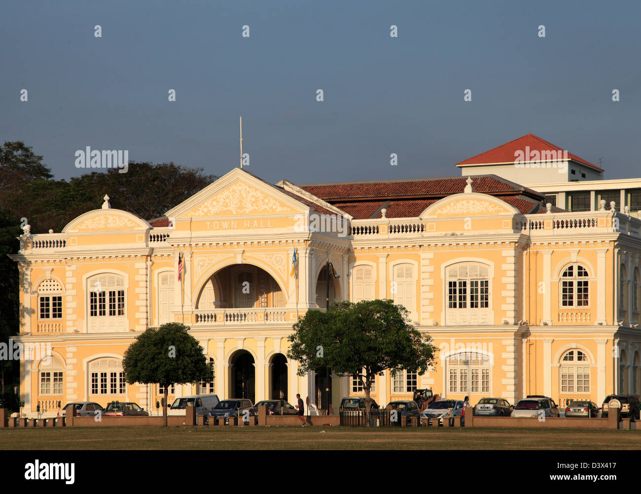 Malaysia, Penang, Georgetown, Town Hall, historic colonial architecture ...