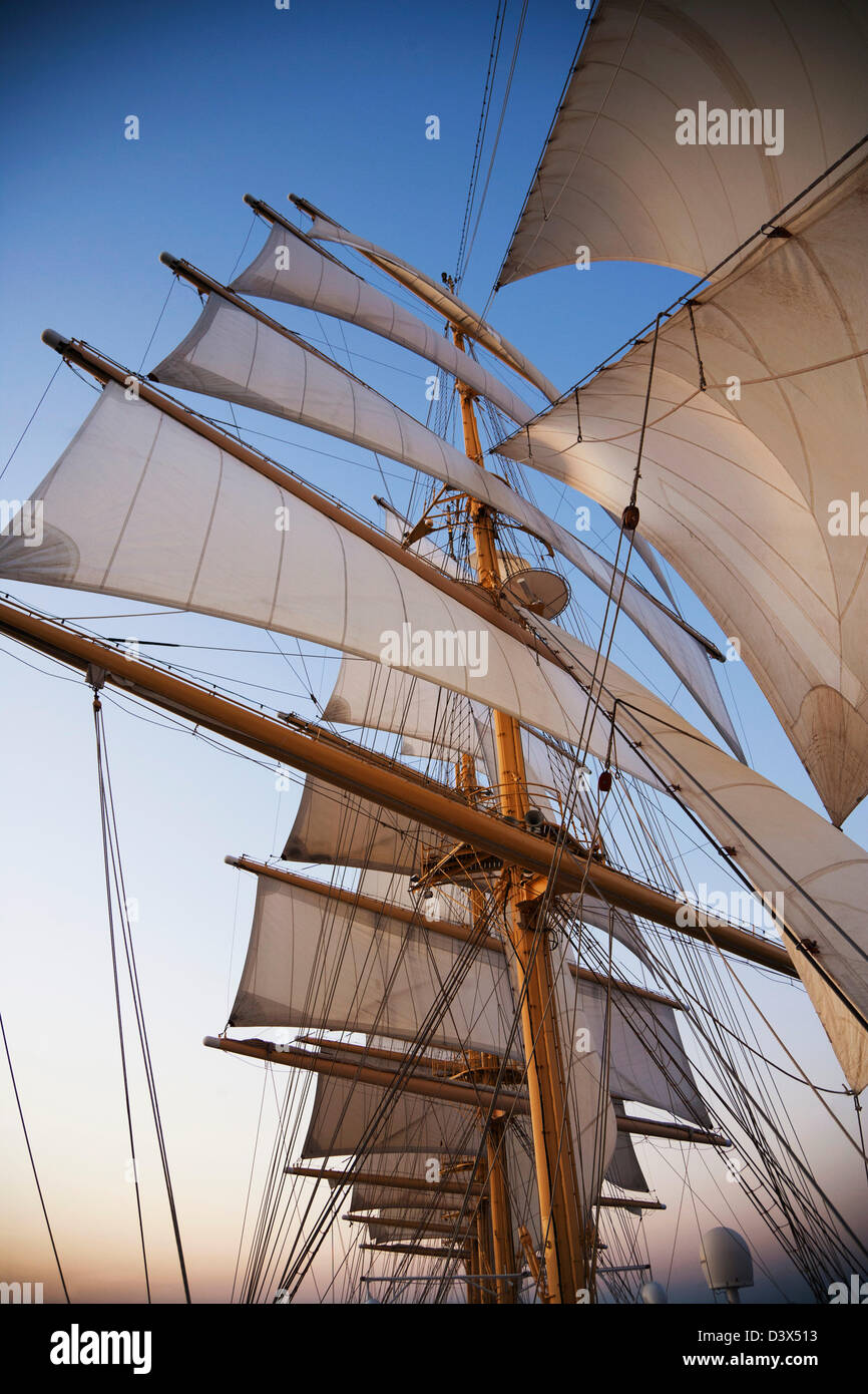Sail of a clipper ship, Amalfi, Province Of Salerno, Gulf Of Salerno ...
