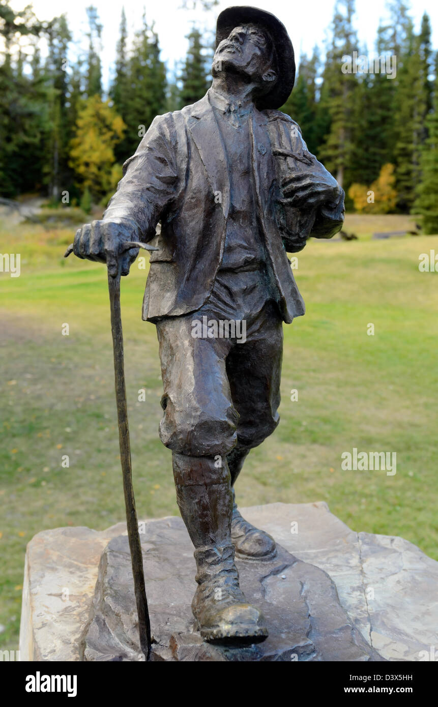 Bronze statue of Swiss mountain guide brought by CPR in 1899 to open ...