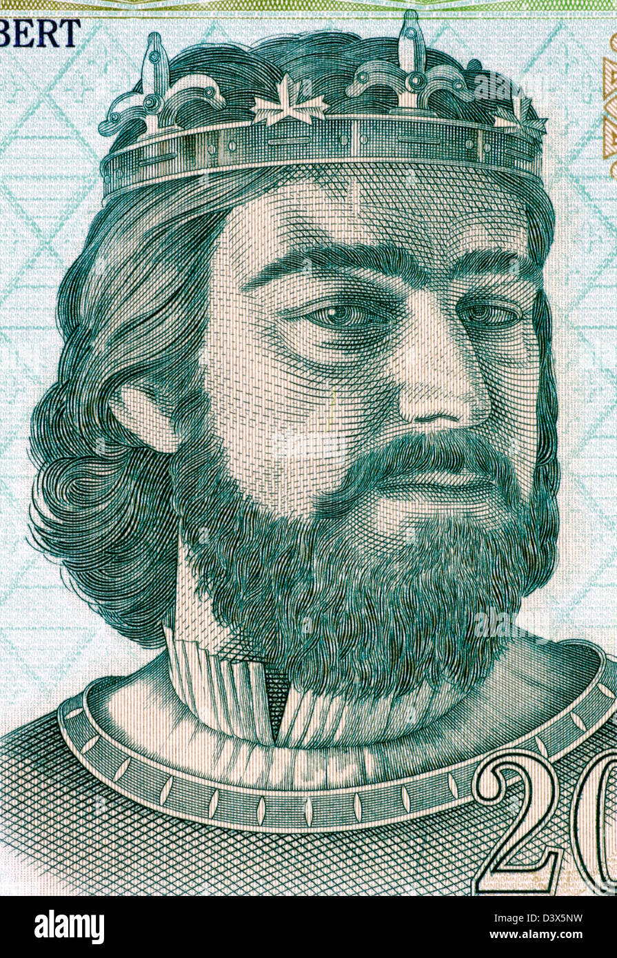 Charles I of Hungary (1288-1342) on 200 Forint 2004 Banknote from ...