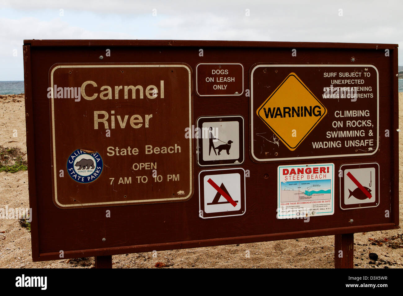 Carmel california river beach hi-res stock photography and images - Alamy