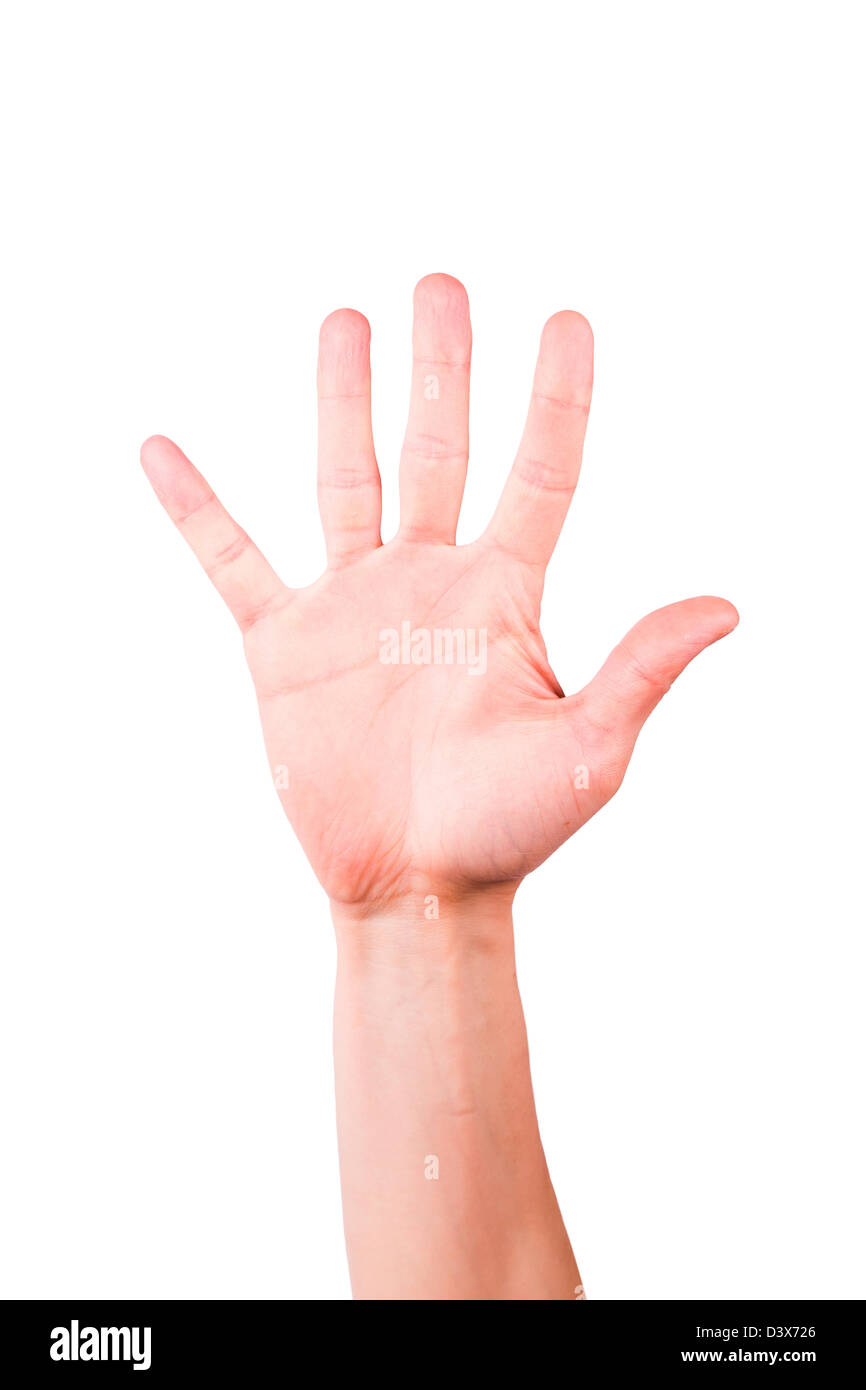 Number five finger hand symbol hi-res stock photography and images - Alamy