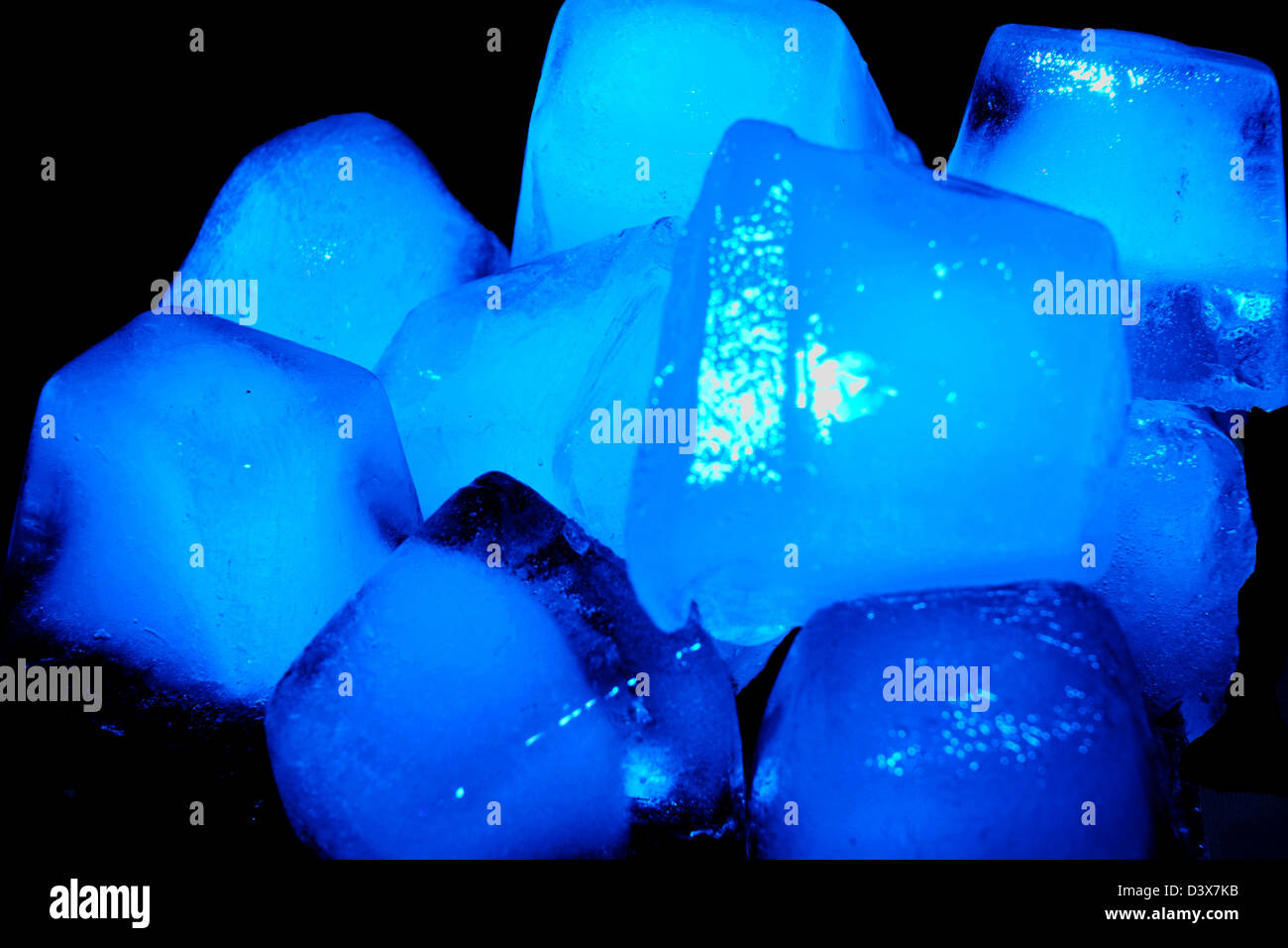 pale blue ice cubes Stock Photo - Alamy