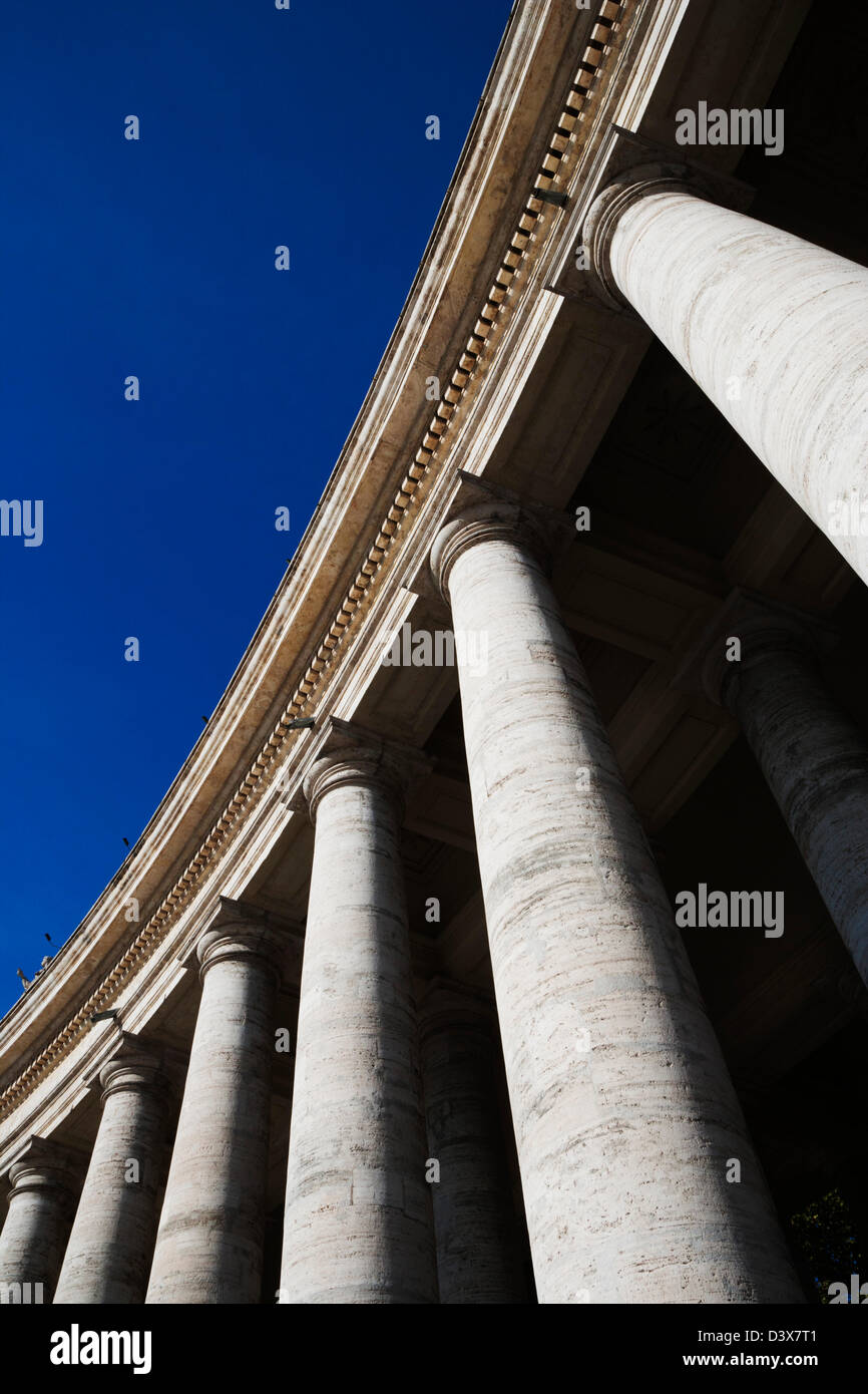 Low angle view of Berninis Column, St. Peters Square, Vatican City ...
