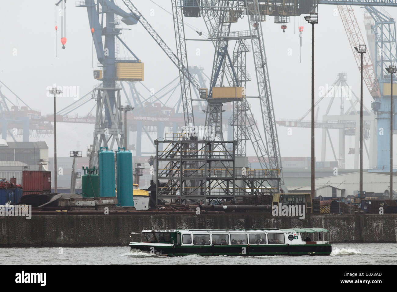 Hamburg, Germany, harbor tour in Hamburg harbor Stock Photo - Alamy