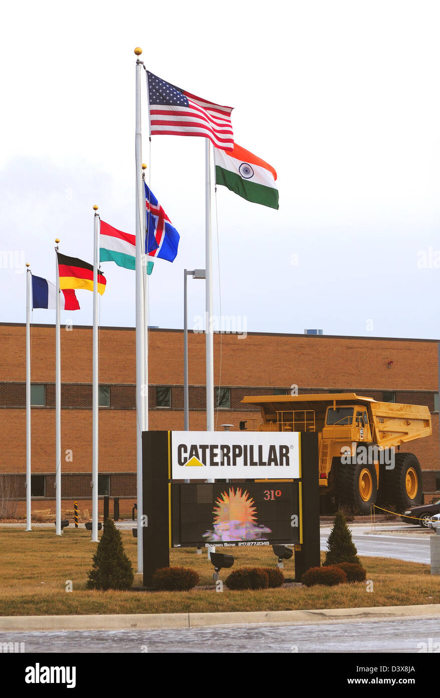 Caterpillar 785 off road mining truck at the Decatur, IL manufacturing ...