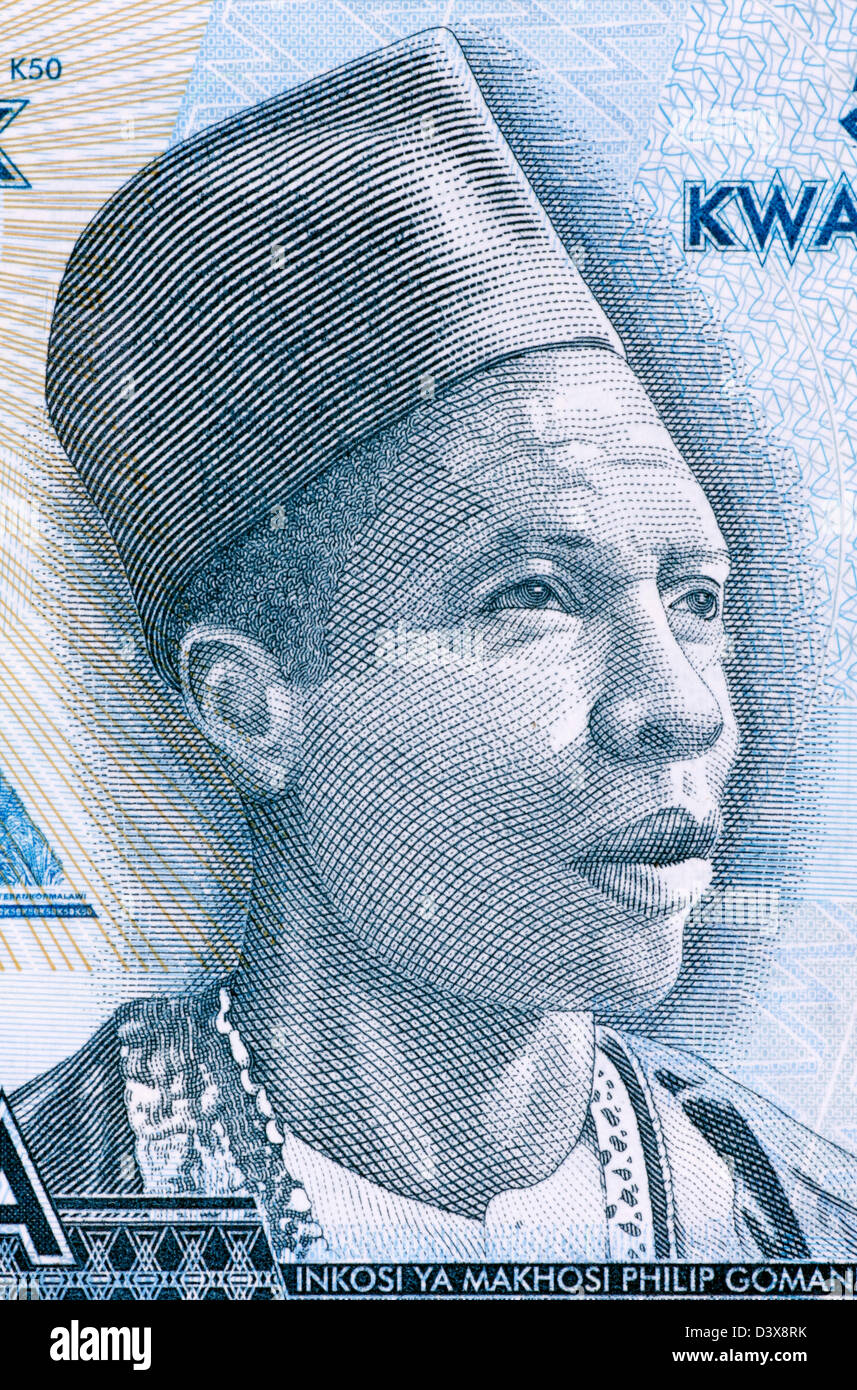 Inkosi Ya Makhosi Philip Gomani II (1893-1954) on 50 Kwacha 2012 ...