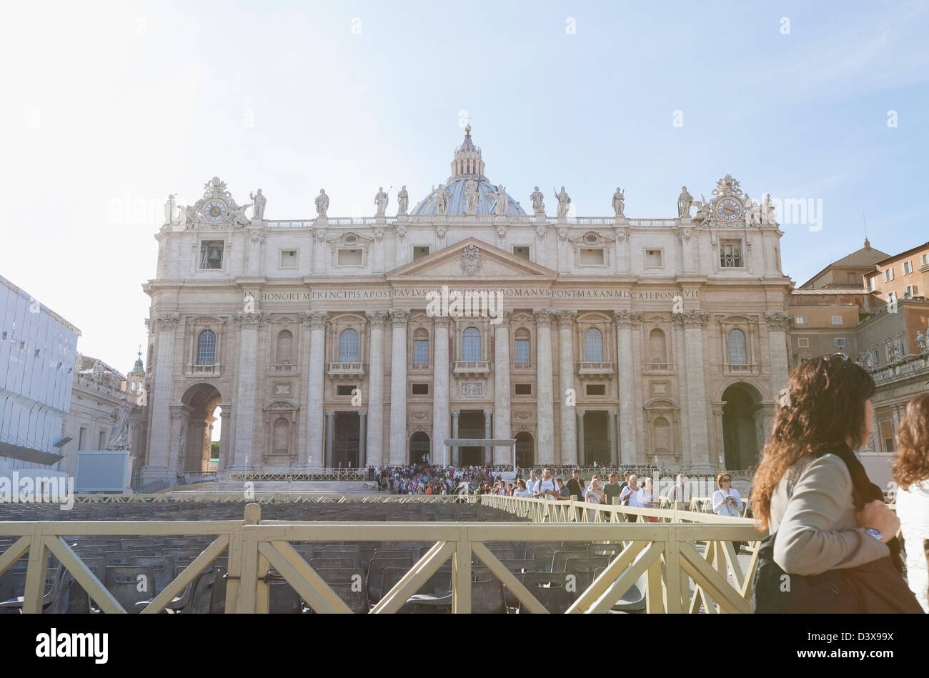 Tourists at St. Peters Basilica, Vatican City Stock Photo - Alamy