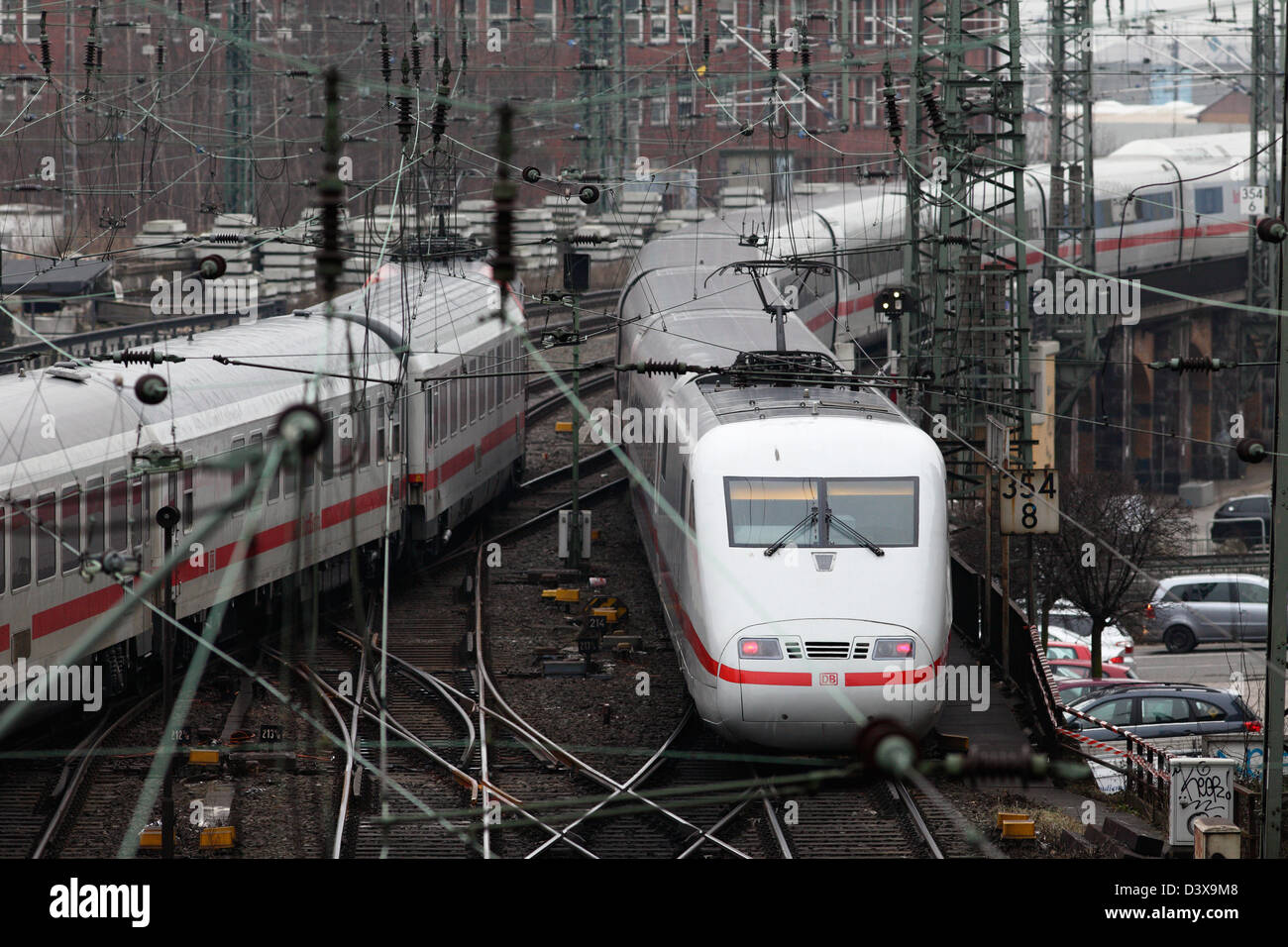 Hamburg, Germany, the German ICE train at Hamburg Central Station Stock ...