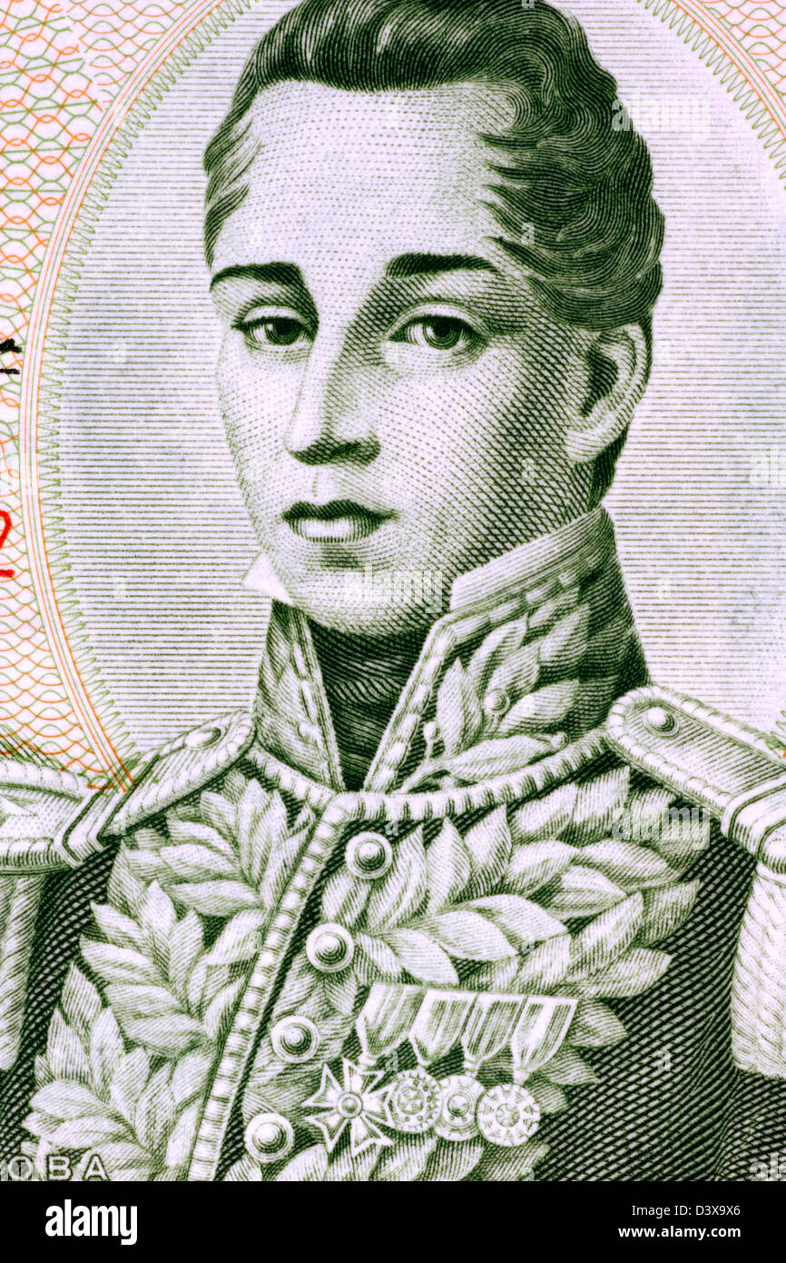 Jose Maria Gordova (1799-1829) on 5 Pesos Oro 1980 Banknote from ...