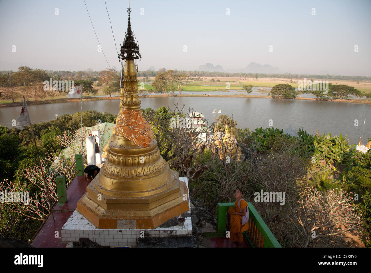 Kyauk Ka Lat Pagoda, Karst Mountains near Hpa-An, Kayin State, Myanmar ...