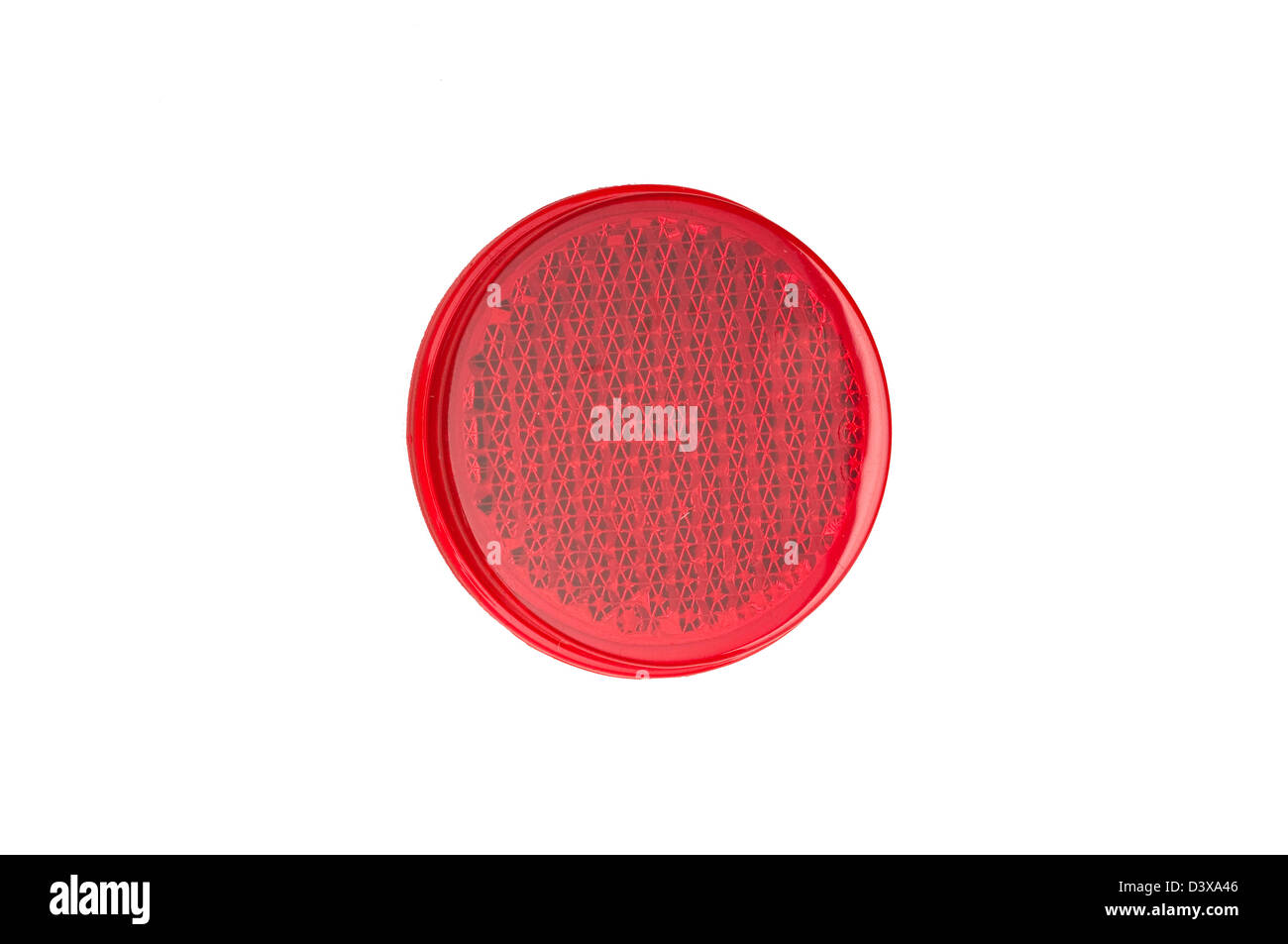 Red round reflectors isolated on white background Stock Photo - Alamy
