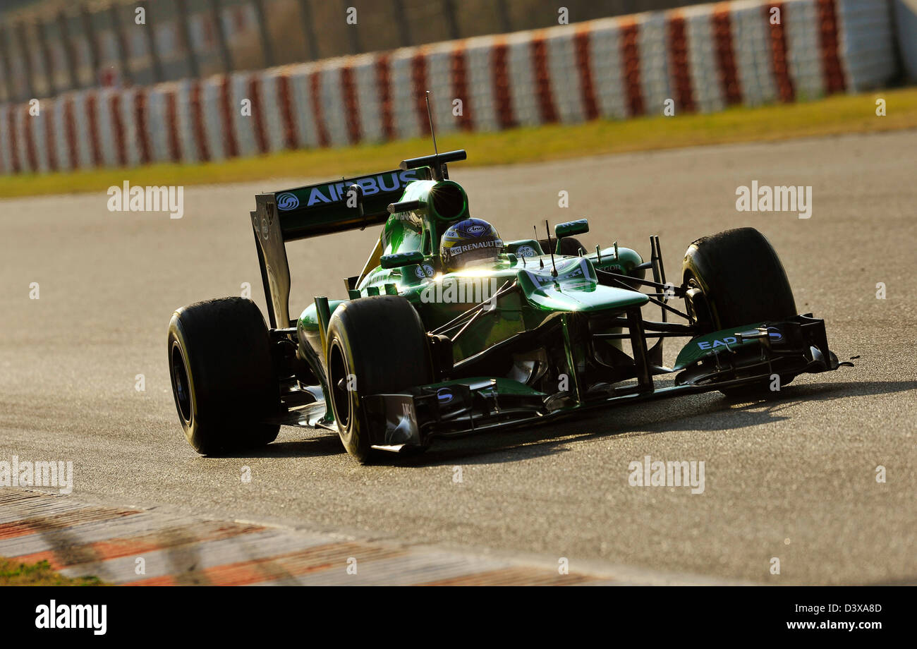 Charles Pic (FRA), Caterham CT03 during Formula One tests on Circuit de ...