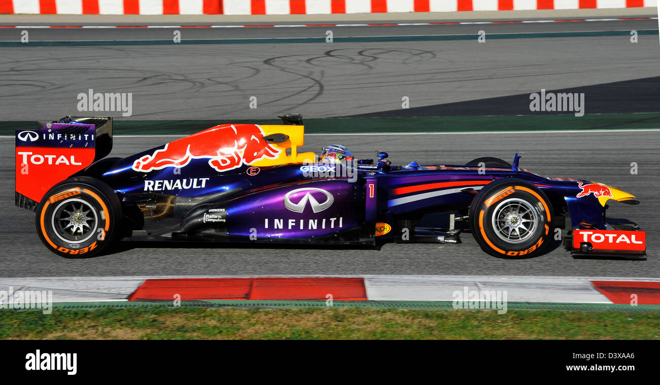 Sebastian Vettel (GER),Red Bull Racing RB9 during Formula One tests on ...