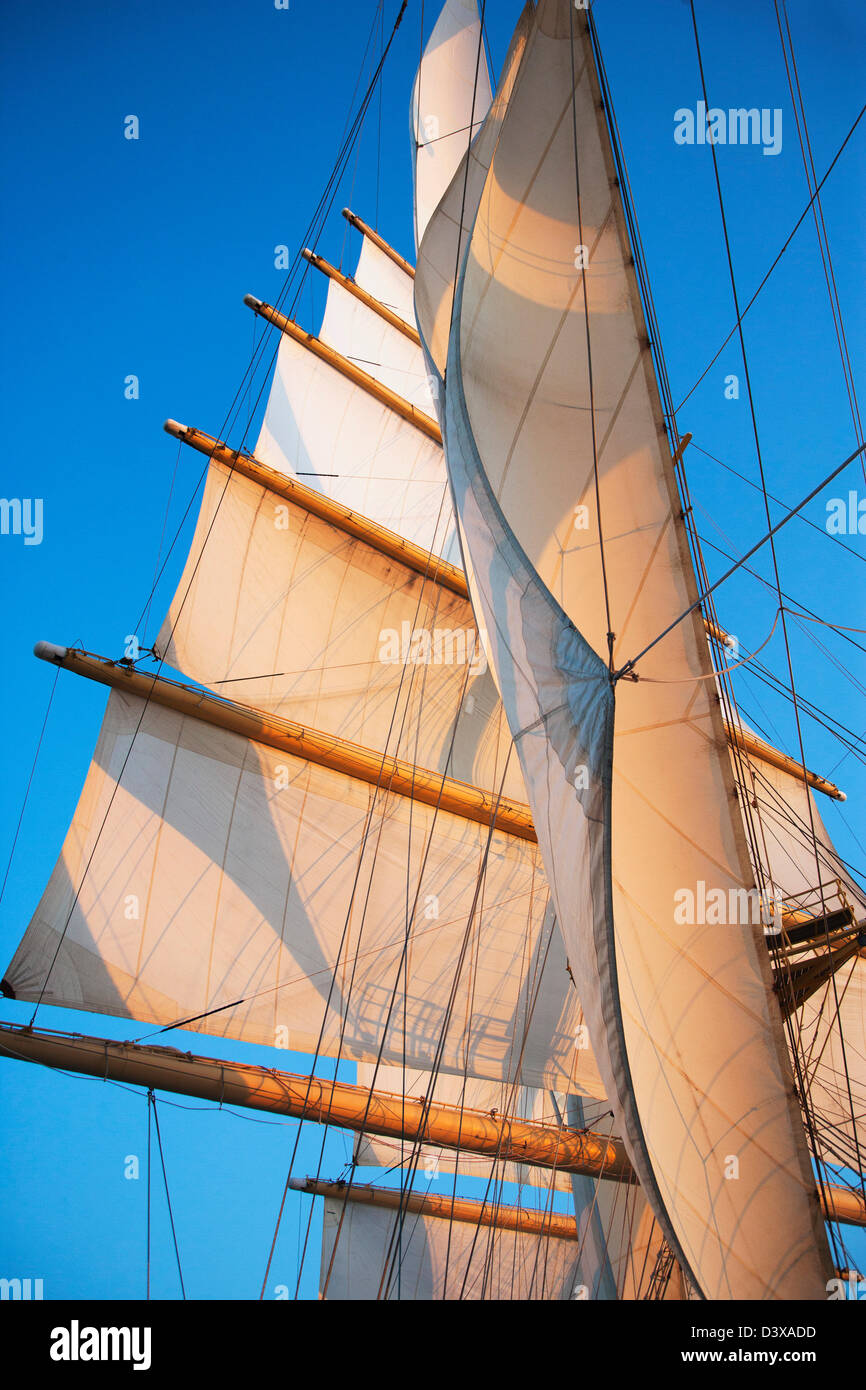 Sail of a clipper ship, Amalfi, Province Of Salerno, Gulf Of Salerno ...