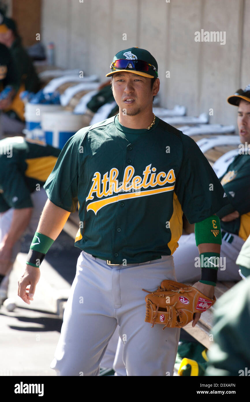 Hiroyuki Nakajima (Athletics), FEBRUARY 23, 2013 - MLB : Hiroyuki Nakajima of the Oakland ...