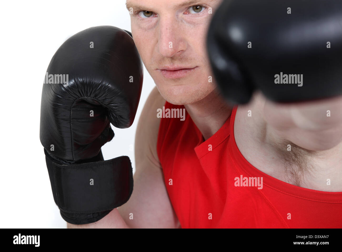 Boxer throwing a punch Stock Photo - Alamy