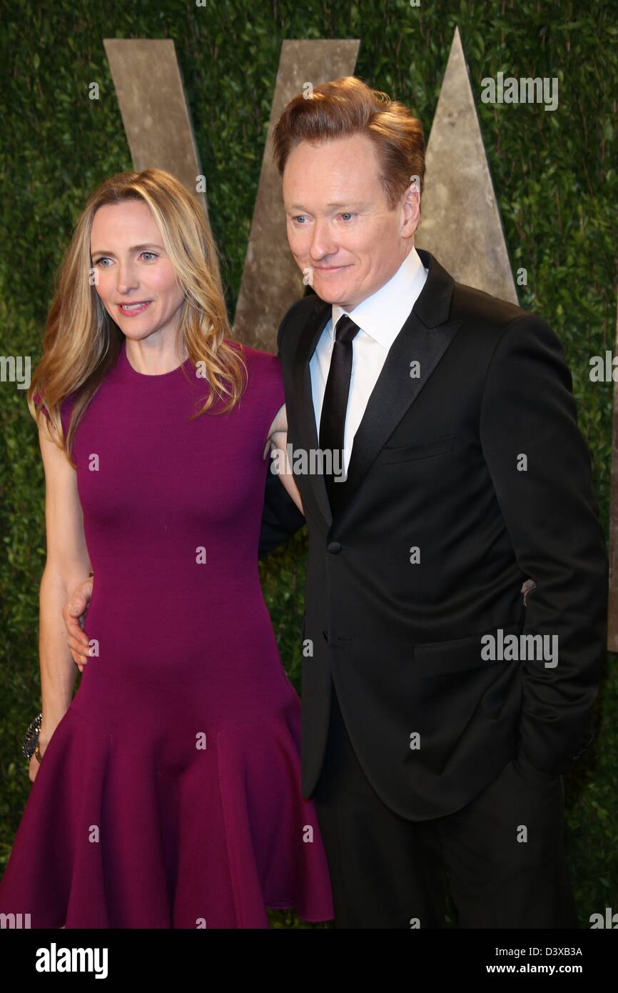 Conan obrien and wife liza powel hi-res stock photography and images ...