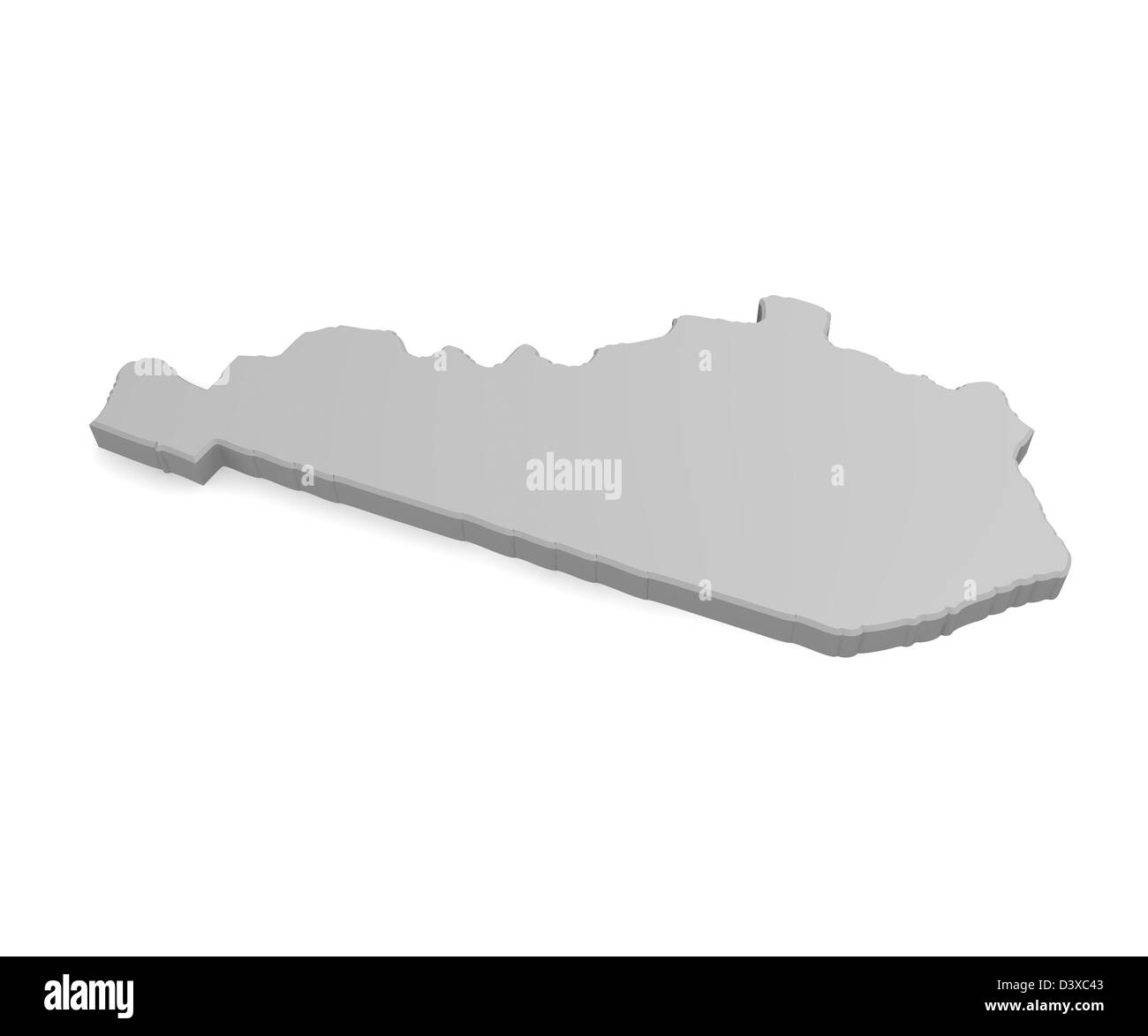 3d map of Kentucky Stock Photo - Alamy