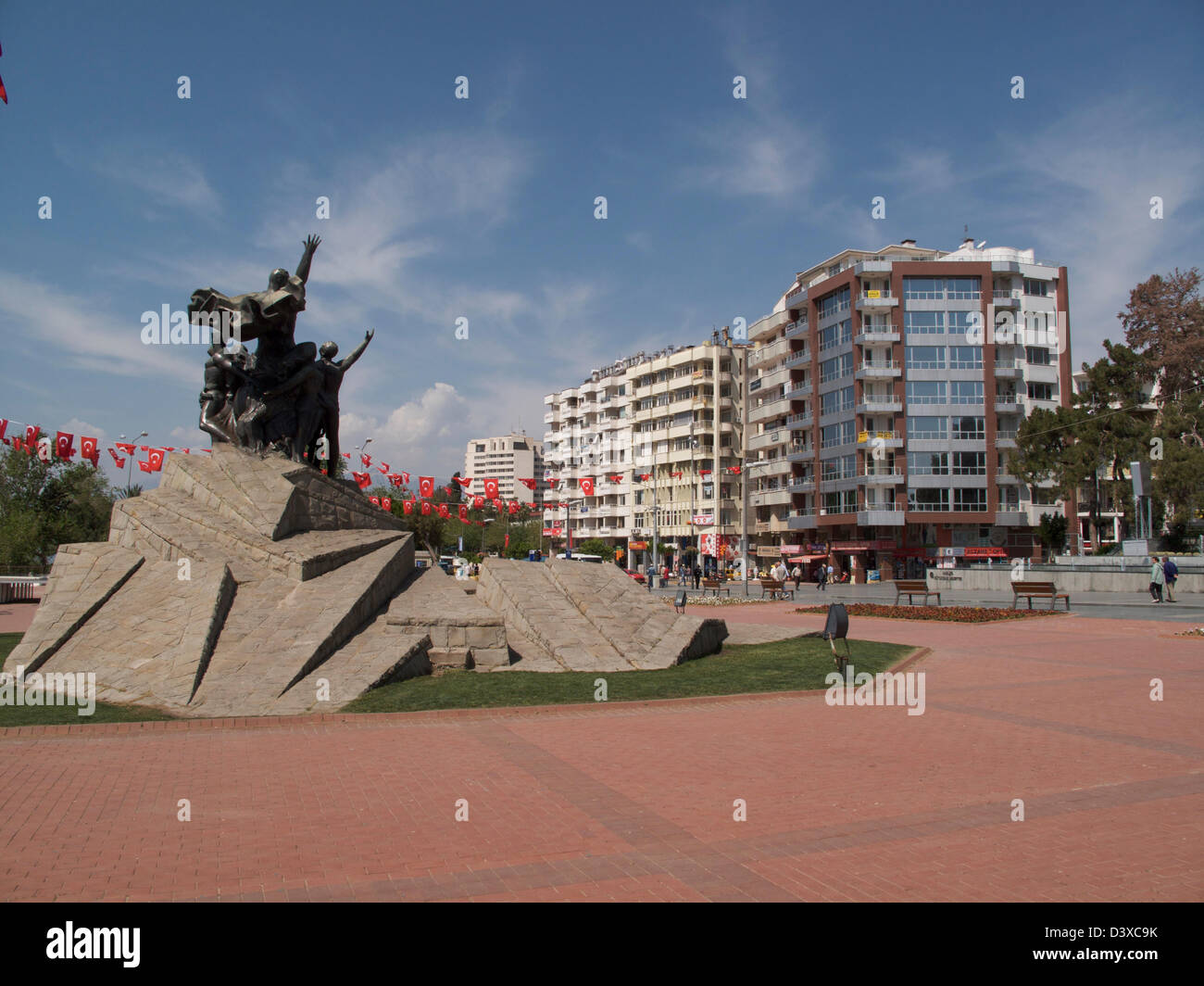 Monument to Ataturk in Antalya Stock Photo - Alamy