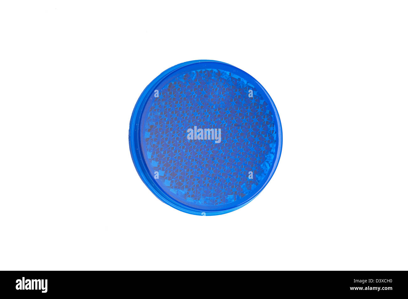 Blue round reflector isolated on white background Stock Photo - Alamy