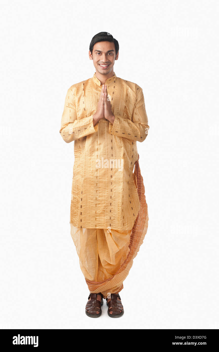 Bengali man greeting Cut Out Stock Images & Pictures - Alamy