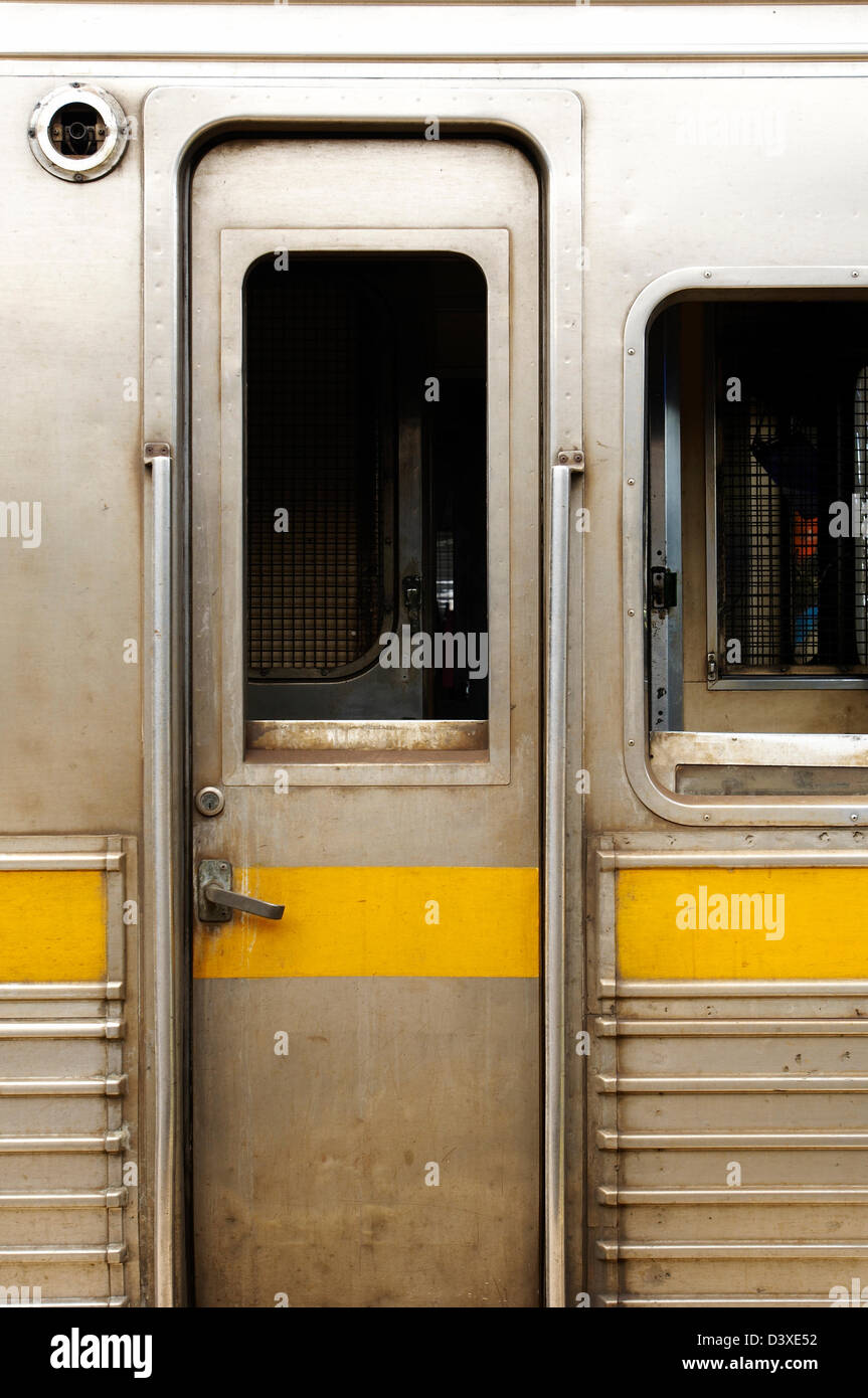 Train door at Maeklong Market,Samut Songkram, Thailand Stock Photo - Alamy
