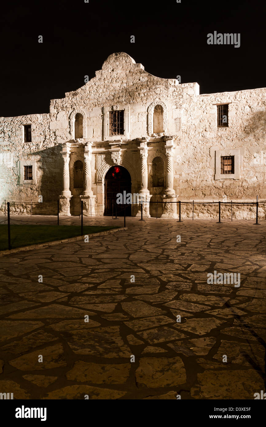 The Alamo mission in San Antonio Missions National park , Texas Stock ...