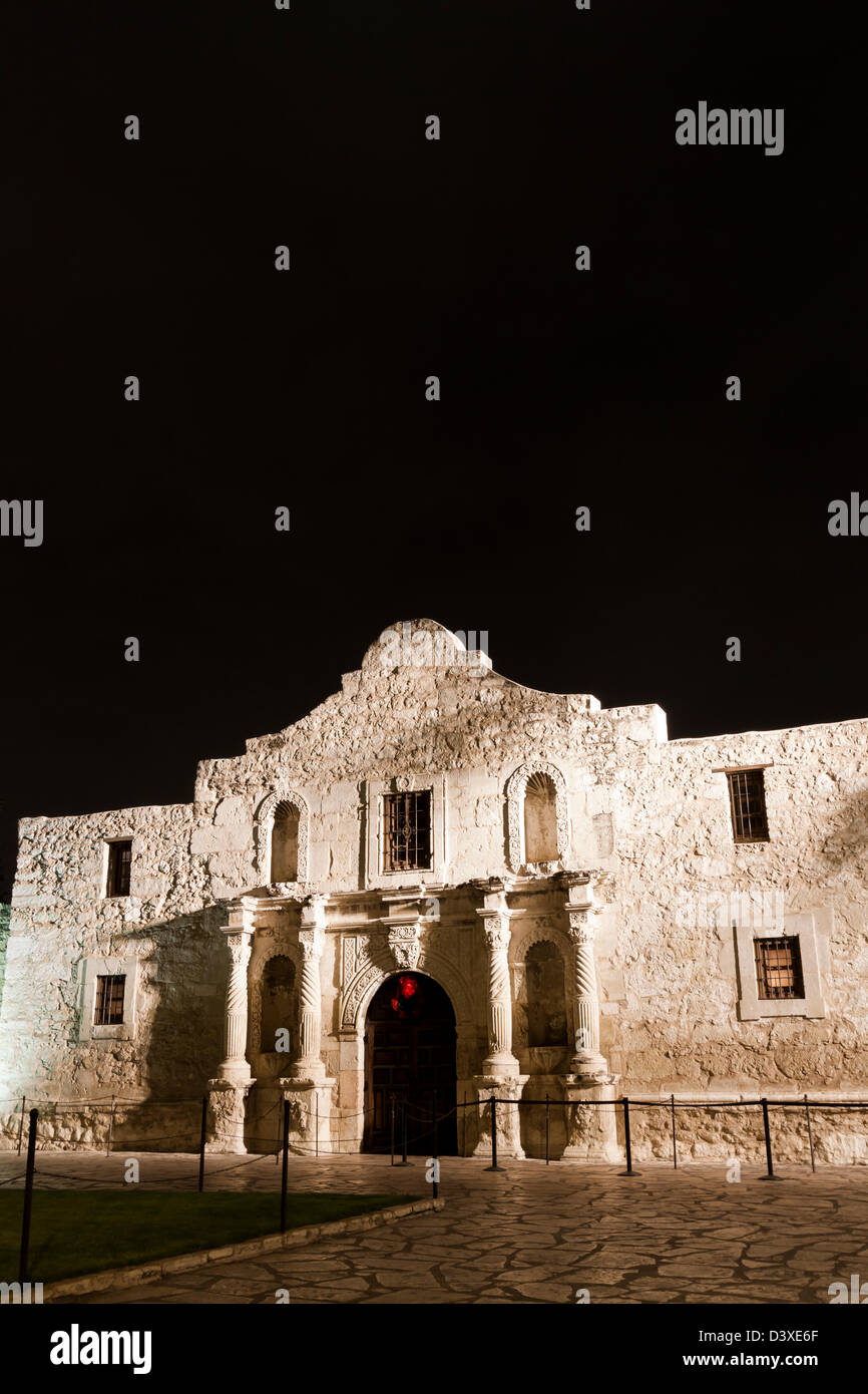 The Alamo mission in San Antonio Missions National park , Texas Stock ...