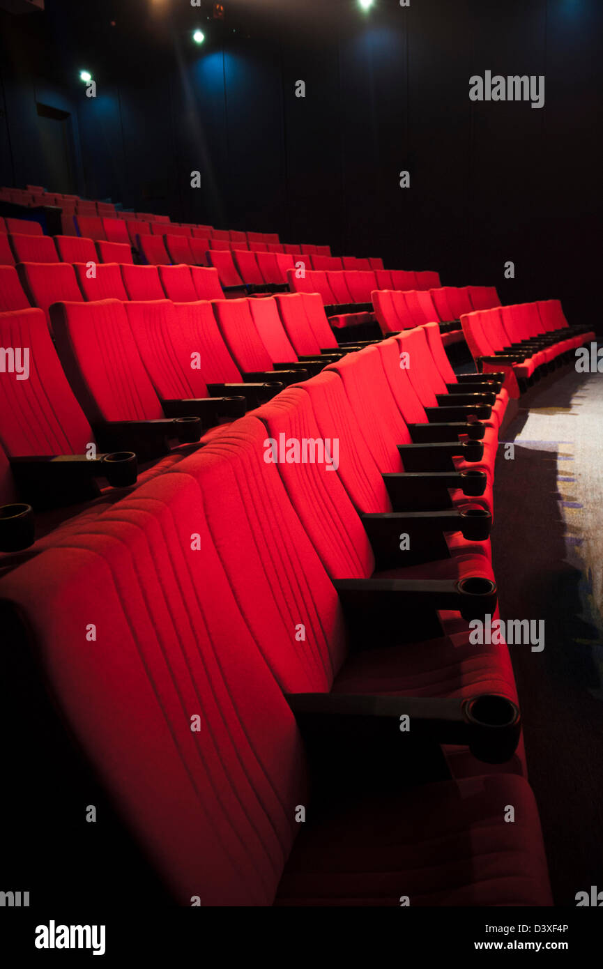 Chairs in a movie theater Stock Photo - Alamy