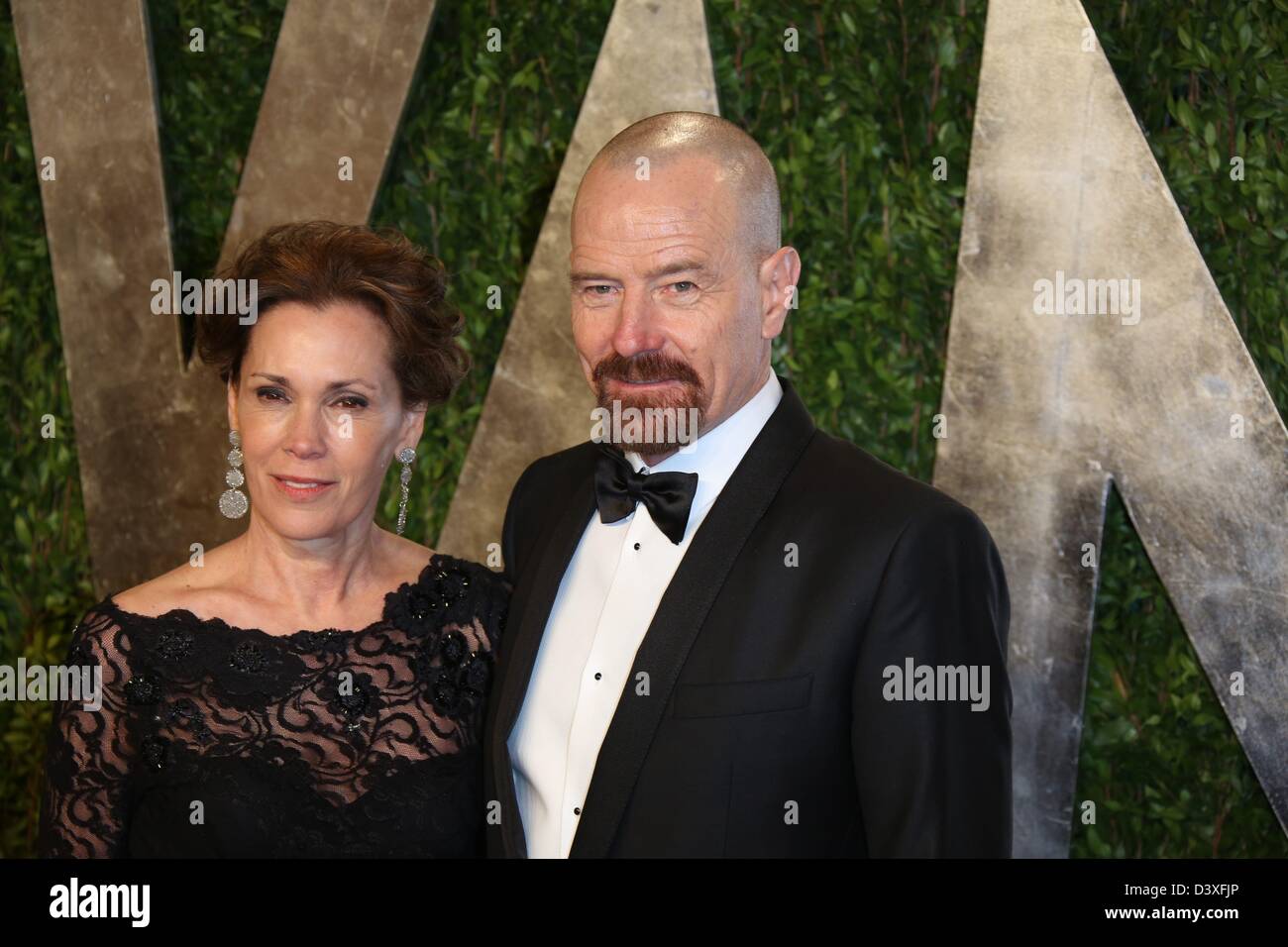 Actor Bryan Cranston and Robin Dearden arrive at the Vanity Fair Oscar ...