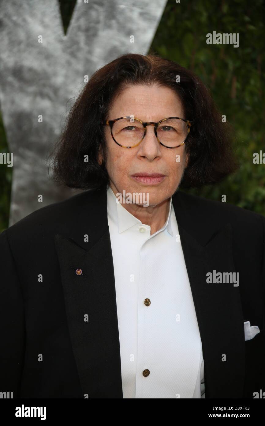 Fran Lebowitz arrives at the Vanity Fair Oscar Party at Sunset Tower in ...
