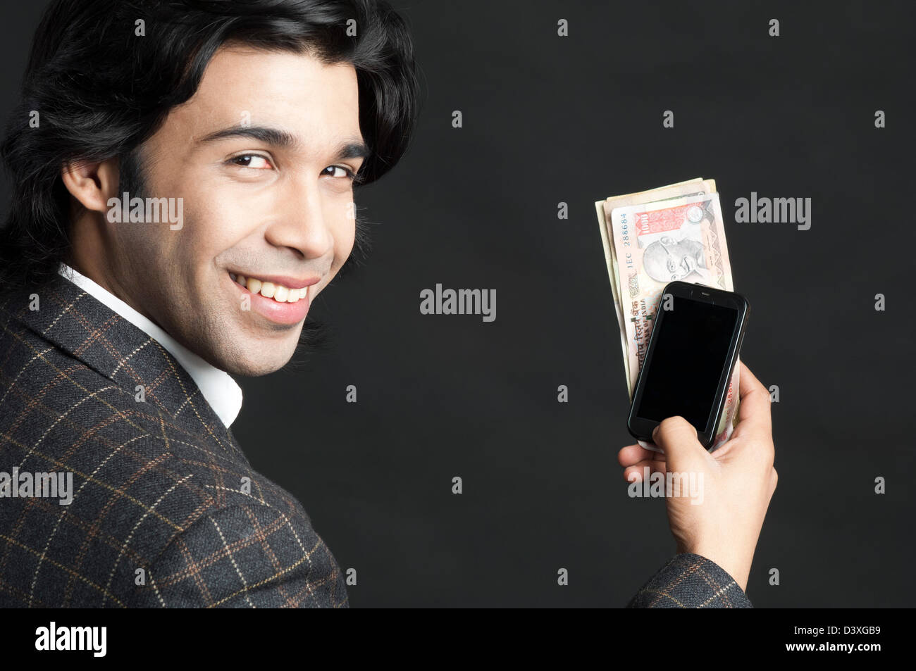 Indian mobile banking hi-res stock photography and images - Alamy