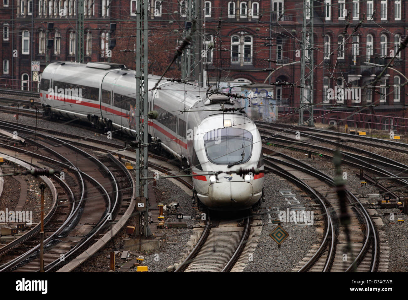 Hamburg, Germany, the German ICE train at Hamburg Central Station Stock ...
