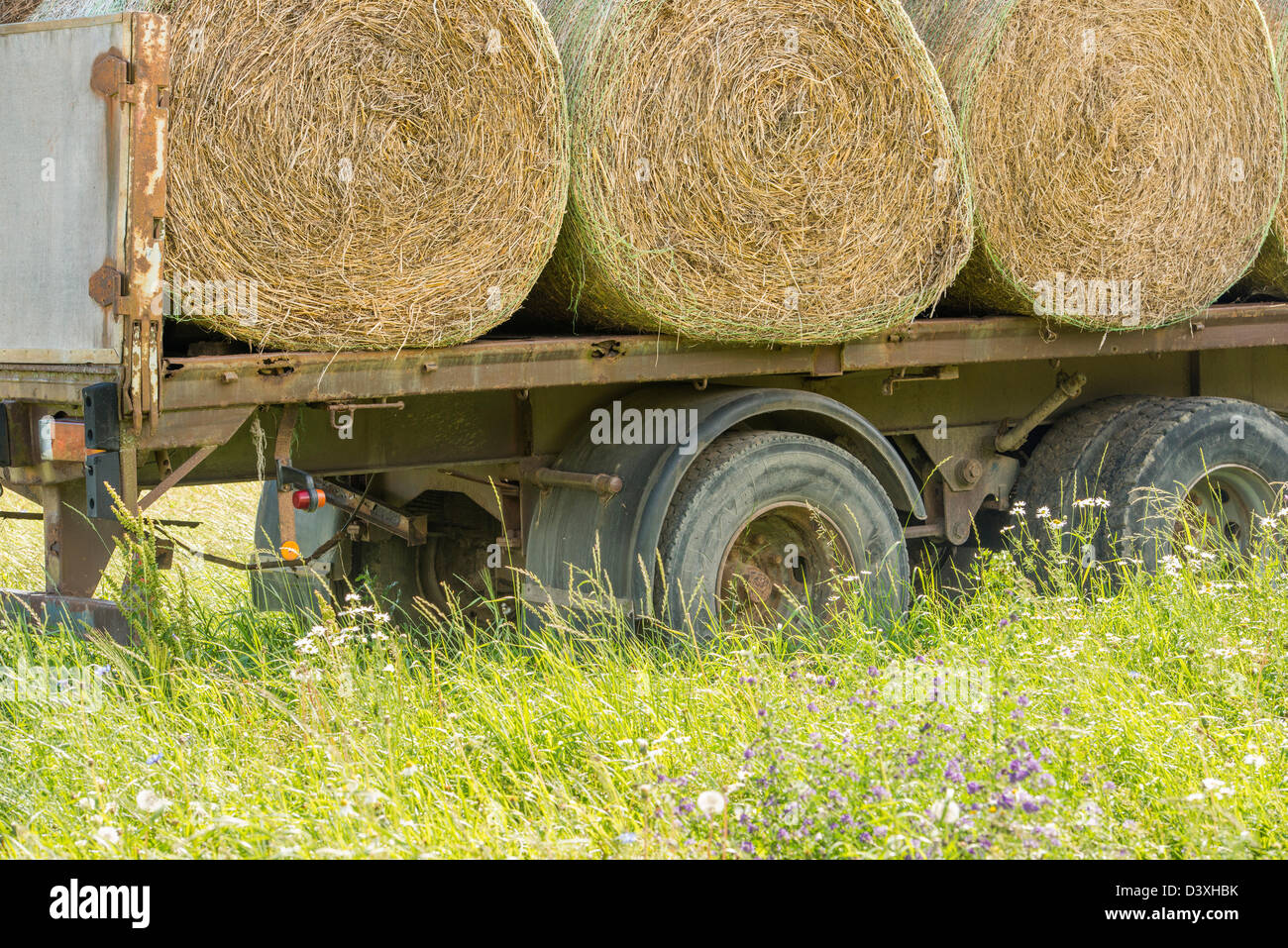 Semi trailer with hay bales hi-res stock photography and images - Alamy