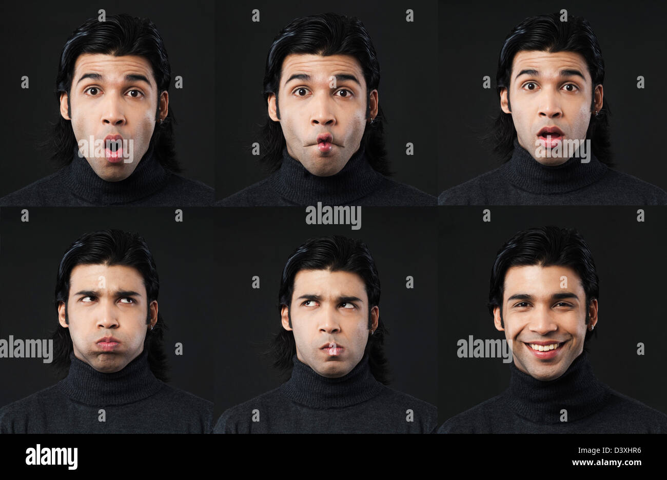 Multiple expressions hi-res stock photography and images - Alamy