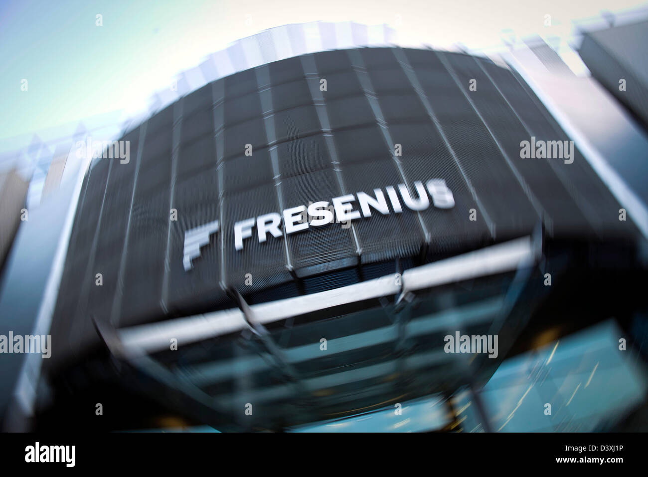 The Fresenius logo is pictured above the entrance of the company's ...