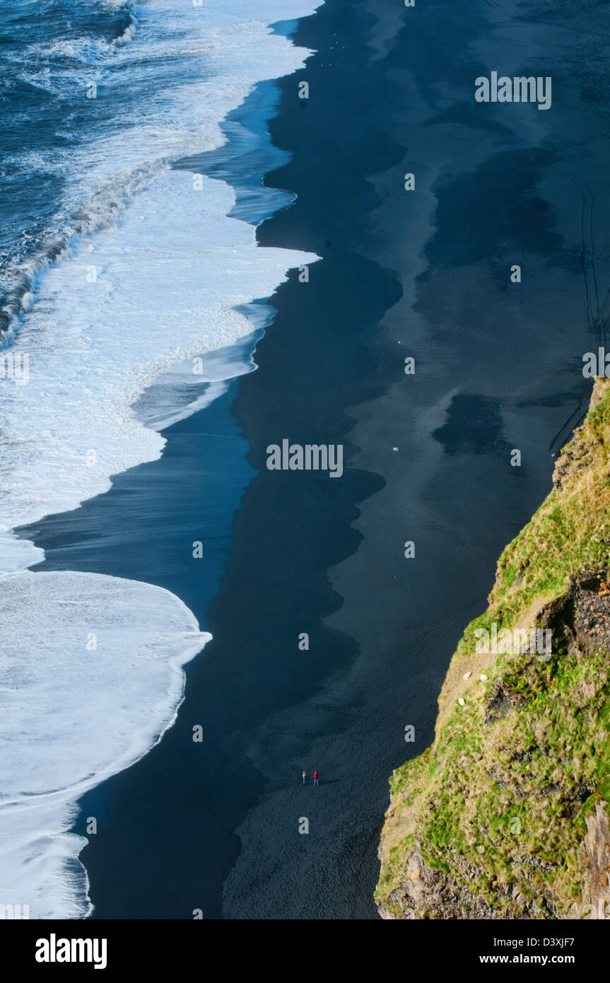 Reynisfjara black sand beach in Vik, southern Iceland Stock Photo - Alamy