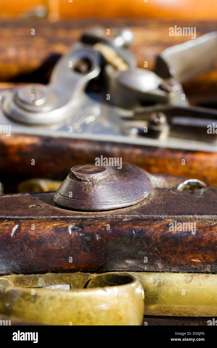 Antique muzzleloaders on display Stock Photo - Alamy
