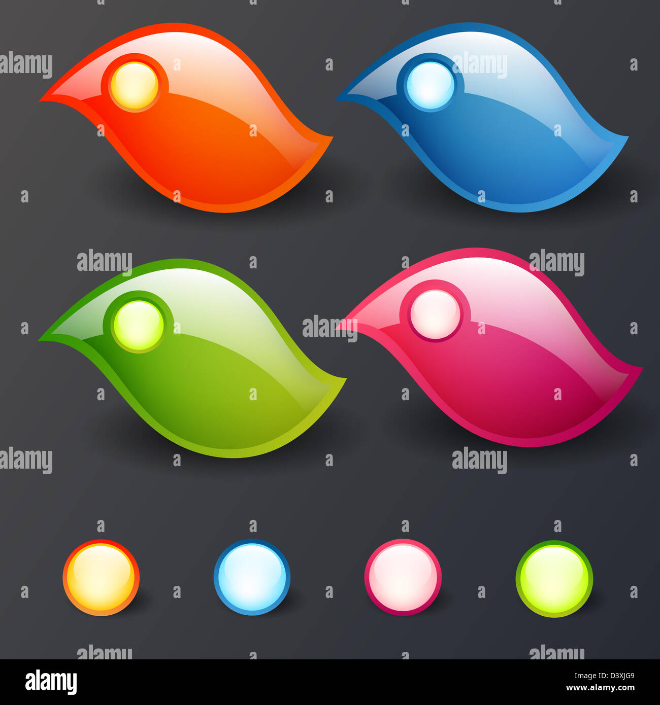 Design round buttons rectangular hi-res stock photography and images ...